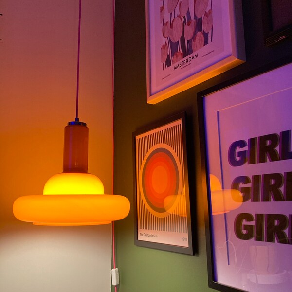 Vintage Green Pendant Light / Ceiling Light/ MCM Lightning / Sijaj ...