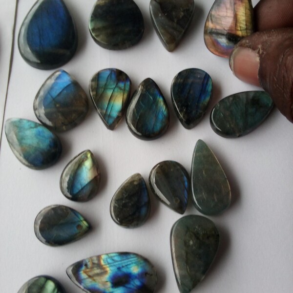 Natural LABRADORITE CABOCHON Multifire Wholesale Labradorite Gemstone ...