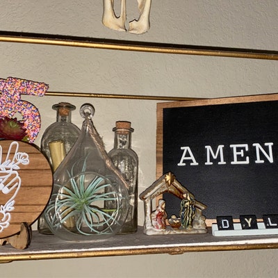 Home Collection Mini Signs Rustic Farmhouse Tier Tray Decor 3D Laser ...