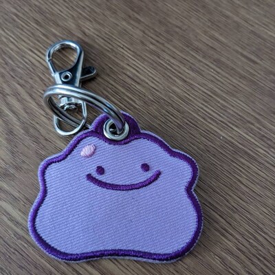 Cute Cat Embroidered Tag Keychain Kawaii Neko Jet Tags tamago, Sakura ...