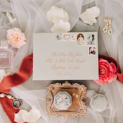 ONE Set of Personalized Keepsake Stationery or Invitation Suite for ...