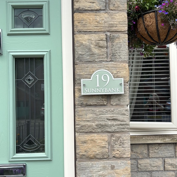 Traditional House Number Signs & Address Plaques in Sage Green - Etsy UK