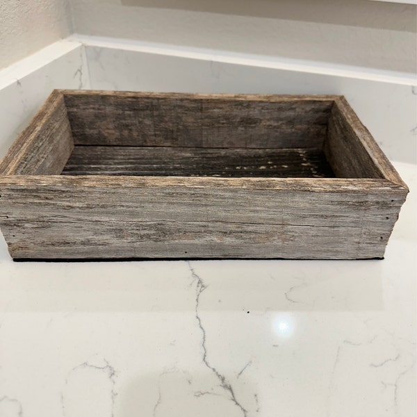 Barnwoodusa Small Rustic Wooden Box | Best for Wood Flower Planter ...