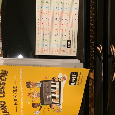 Piano and Keyboard Note Chart, Use Behind the Keys, Ideal Visual Tool ...
