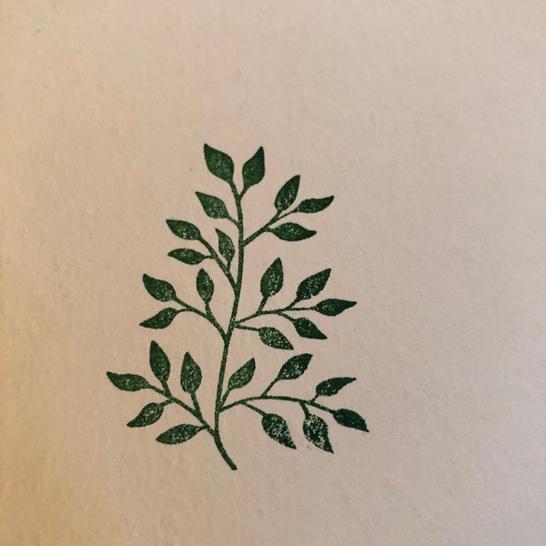 Botanical Plant Rubber Stamp, Leaf Stamp, Plant Stamp, Card Making ...