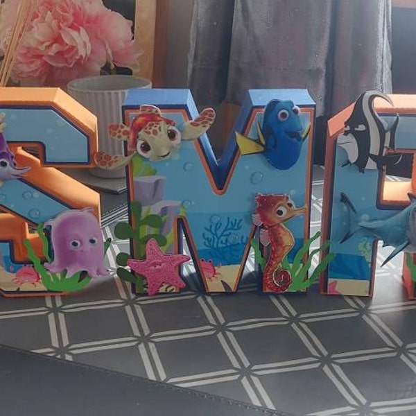 Finding Nemo 3D Letter: Custom Birthday Party Decor - Etsy