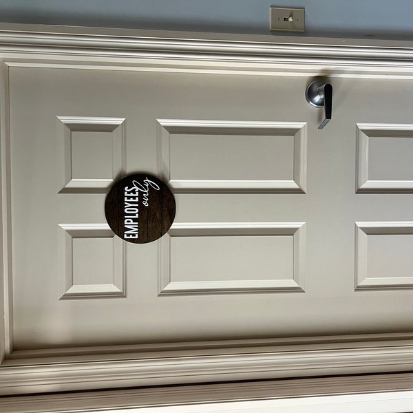 3D Staff Only Sign Business Door Signs Employees Only Sign Boutique ...