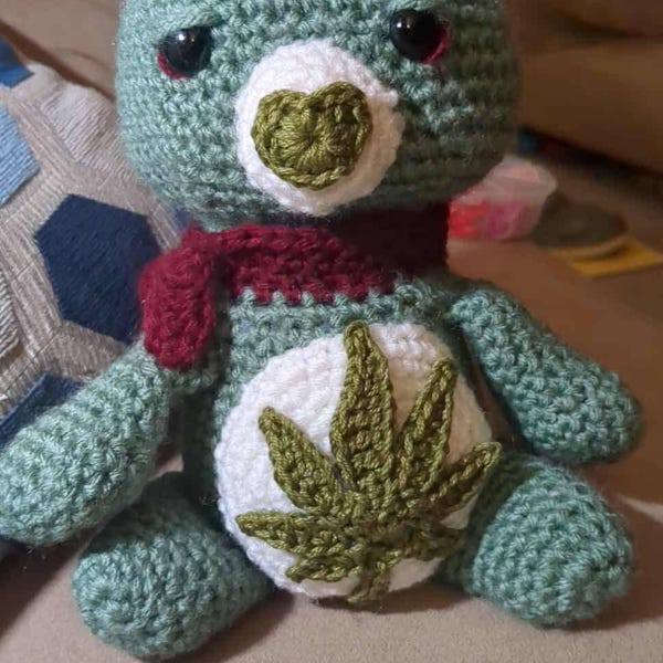 PDF Pattern: Marijuana Leaf Granny Square, Cannabis Granny Square, Pot ...