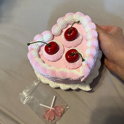 Fake Cake Jewelry Box With Mirror Vintage Cherry Decor the Betty - Etsy