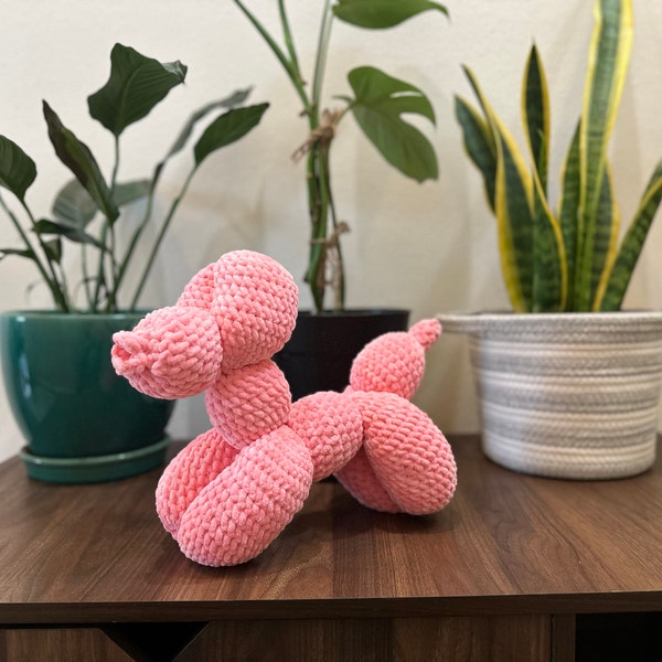 No Sew Balloon Dog Crochet Pattern, Beginner Amigurumi Puppy, Balloon ...
