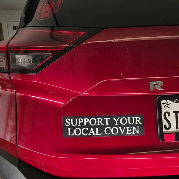 Support Your Local Coven Bumper Sticker, Witch Bumper Sticker, Witchy ...