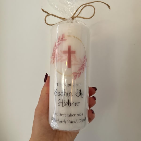 Personalised First Holy Communion Candle - Communion Candle - Ireland ...