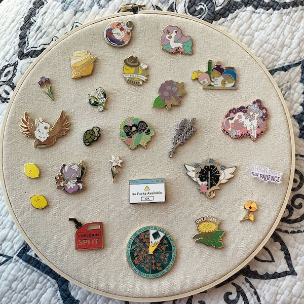 Enamel Pin Display, Pin Display Wall Hanging, Canvas Pin Display - Etsy