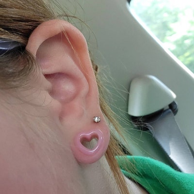 White Non-flare Acrylic Ear Plugs Stretchers Gauges Pair/kit - Etsy