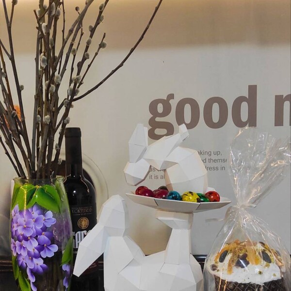 Papercraft Rabbit, SVG, PDF. Paper Craft Rabbit Model, Rabbit PDF ...