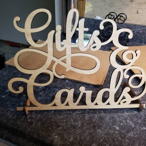 Gifts & Cards Sign. Script Gifts and Cards Sign. Gift Sign. Card Sign ...