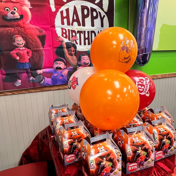 Turning Red Theme | Party Favor Boxes | Birthday | Baby Shower ...