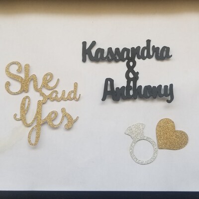 She Said Yes Confetti, Engagement Party Confetti, Bridal Confetti ...