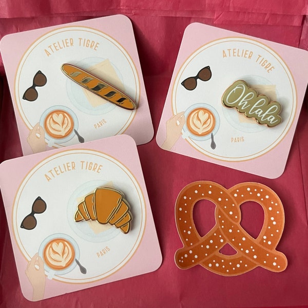 Strawberry Jam and Toast Enamel Pin Set Glitter - Etsy