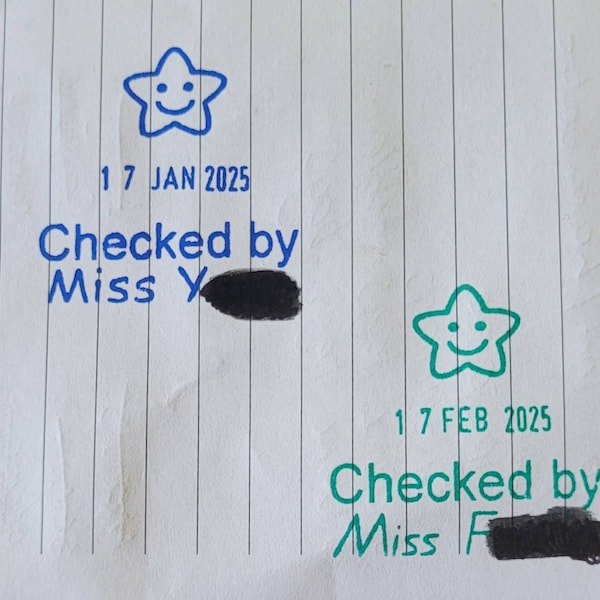 Personalized Teacher Checklist Stamp, Teacher Writing Checklist Stamp ...