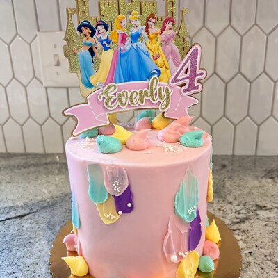 Princess Cake Topper, Princess Cake, Pink Cake Topper - Etsy