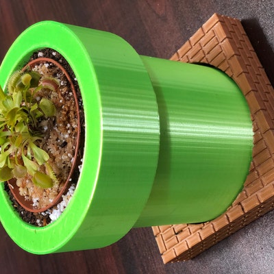 Super Mario Warp Tube Planter 3D Printed - Etsy