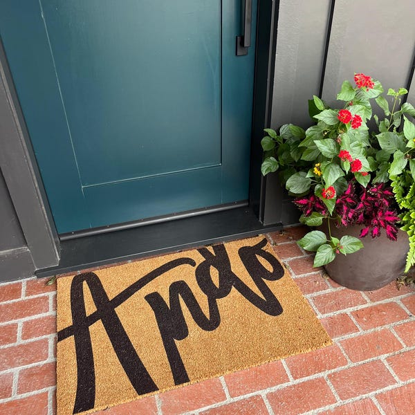 Welcome Doormat,custom Welcome Script Doormat,custom Doormat, Extra ...