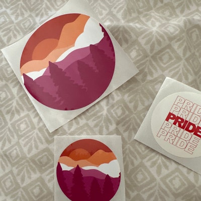 Subtle Trans Flag Sticker Pride Sticker Mountain Sticker Laptop Sticker ...