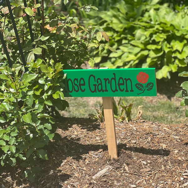Custom Garden Stake Sign | Personalized Outdoor Wooden Staked Marker ...