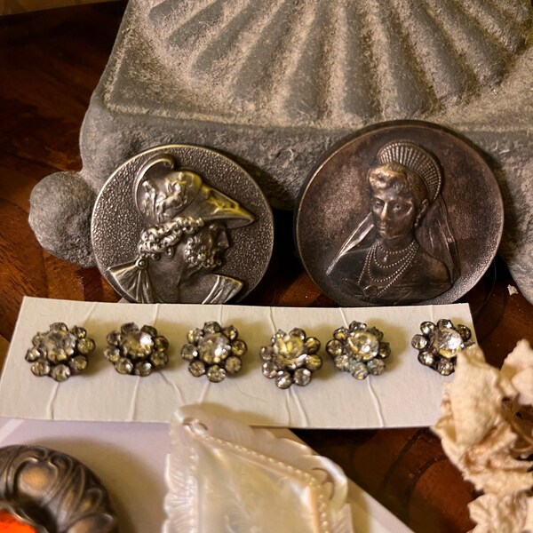 Large Antique Cooper Metal Button 19th Century 34 Mm Antique Button ...