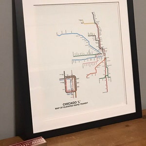Chicago CTA Map - Etsy