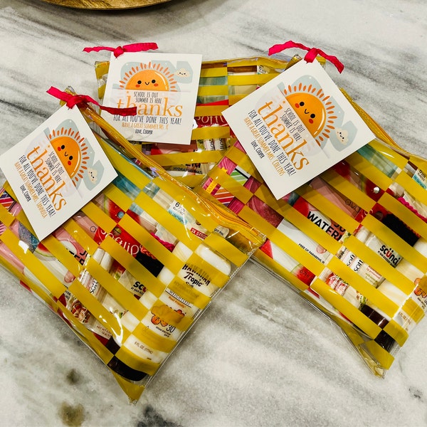 Teacher Thank You Gift Tag, School is Out Summer is Here, Beach Towel ...