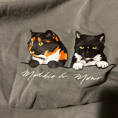 Custom Cat Shirt, Comfort Colors Shirt, Personalized Cat Shirt, Cat ...