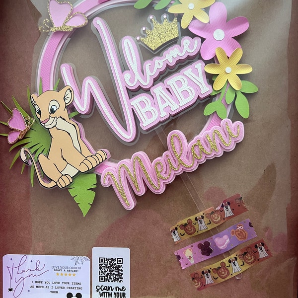 Girl Safari Cake Topper, Nala Safari Cake Topper - Etsy