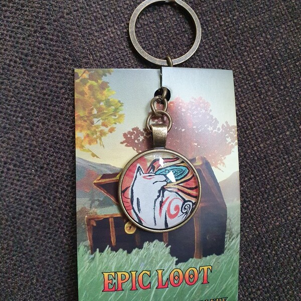 Okami Ameratsu Bronze Style Pendant Necklace, Keyring or Pinbadge. - Etsy
