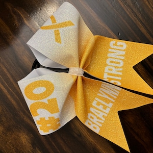 Custom College Cheer Bows Designed in Your Team Colors. Writing on ...