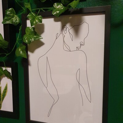 Female One-line Figure 1, One Line Print, Woman Line Art, Line Wall ...