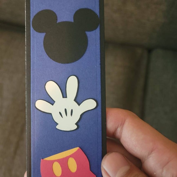 Handmade Inspired Disney Bookmark-inspired Mickey Mouse Bookmark-disney ...