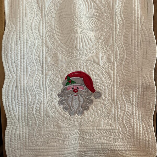 Santa Ornament in the Hoop Embroidery Design Christmas Ornament in the ...