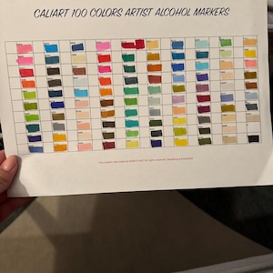 Digital PDF Shuttle Art 121 Colors Art Markers Swatch Template | DIY ...