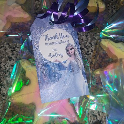 Elsa White Dress Frozen Birthday Party Favor Tags Elsa Frozen Gift ...