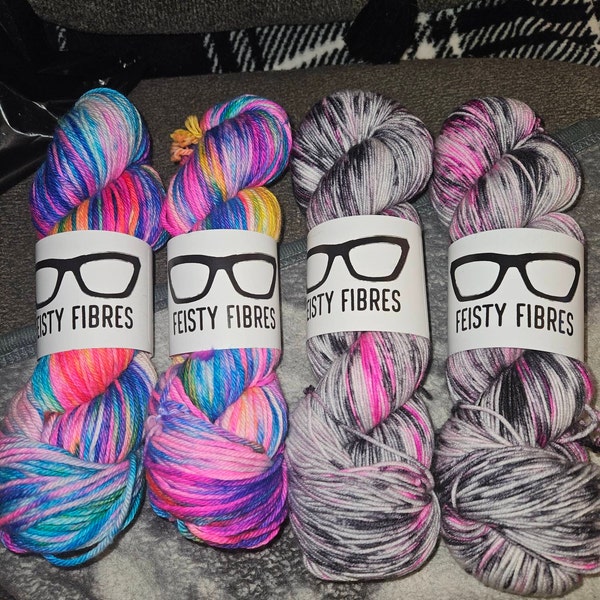 Vivid - Purple, Blue, Teal Merino Yarn, Superwash, Hand Dyed, Hand ...