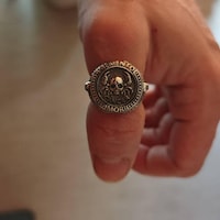 Motorhead Ring, Sterling Silver Warpig Ring, Skull Ring, Biker Ring ...