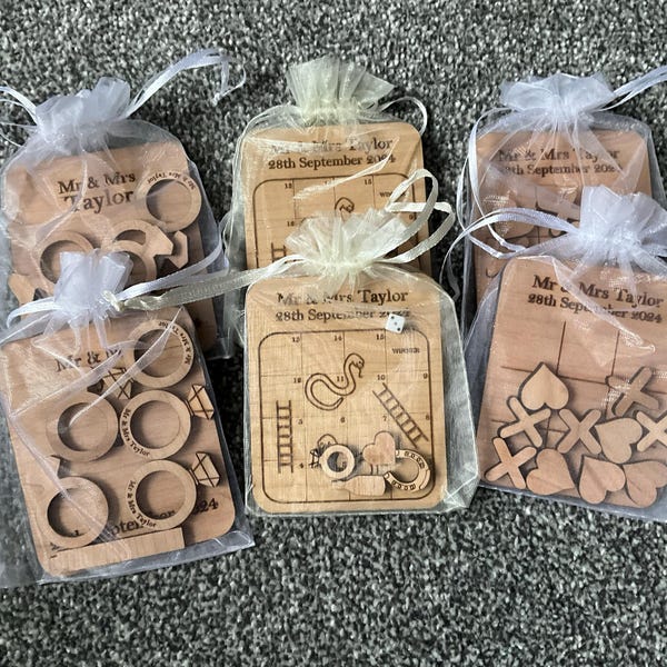 Personalised Table Top Wedding Games | Wedding Favours | Wedding ...