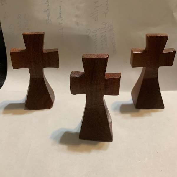 Hand-carved Small Wooden Cross - Etsy