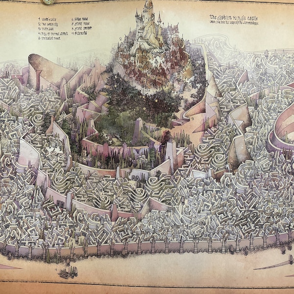 LABYRINTH Movie Map - Original Illustration - Etsy