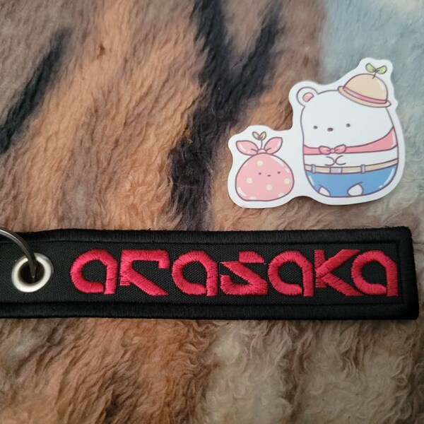 Cyberpunk Themed Jet Tag Embroidered Keychain With Keyring White - Etsy