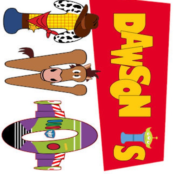 Toy Story Doodle Alphabet BUNDLE 7 Set Toys Story Font Png Alphabet ...
