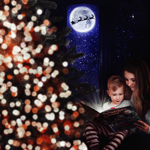 15 Magic Shine Book Overlays, Photoshop Overlays, Christmas Present ...