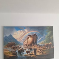 Moses and the Ten Commandments Matte Canvas Print, Christian Artwork From Bible Stories| Fast ...